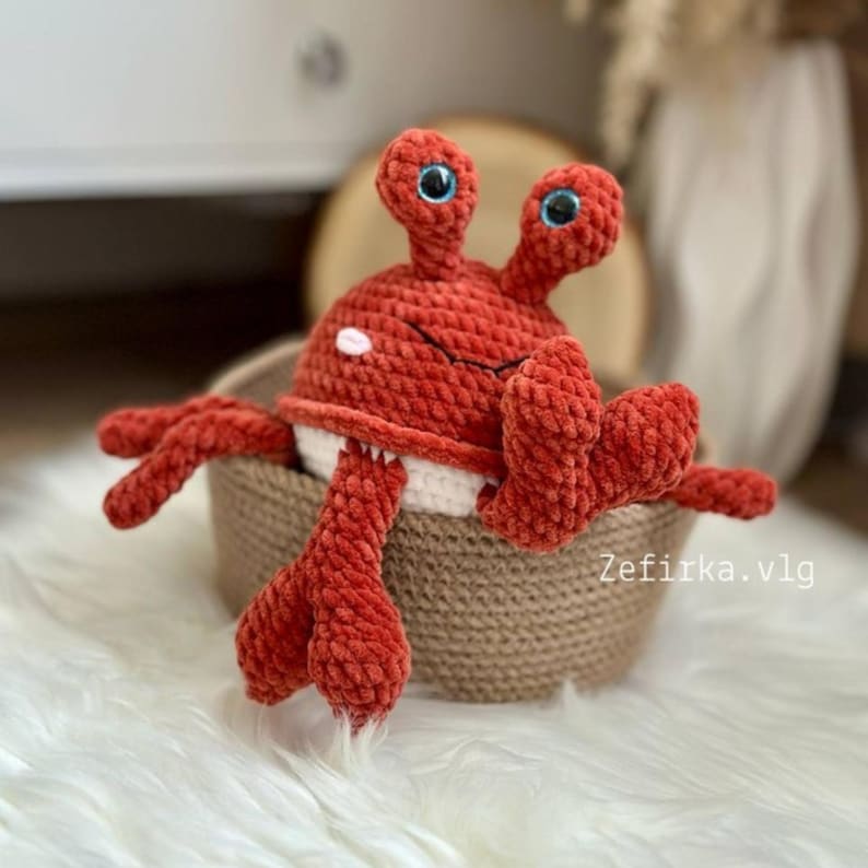 Crab Crochet Pattern: Amigurumi Plush Fish Toy (PDF Pattern English) - Etsy