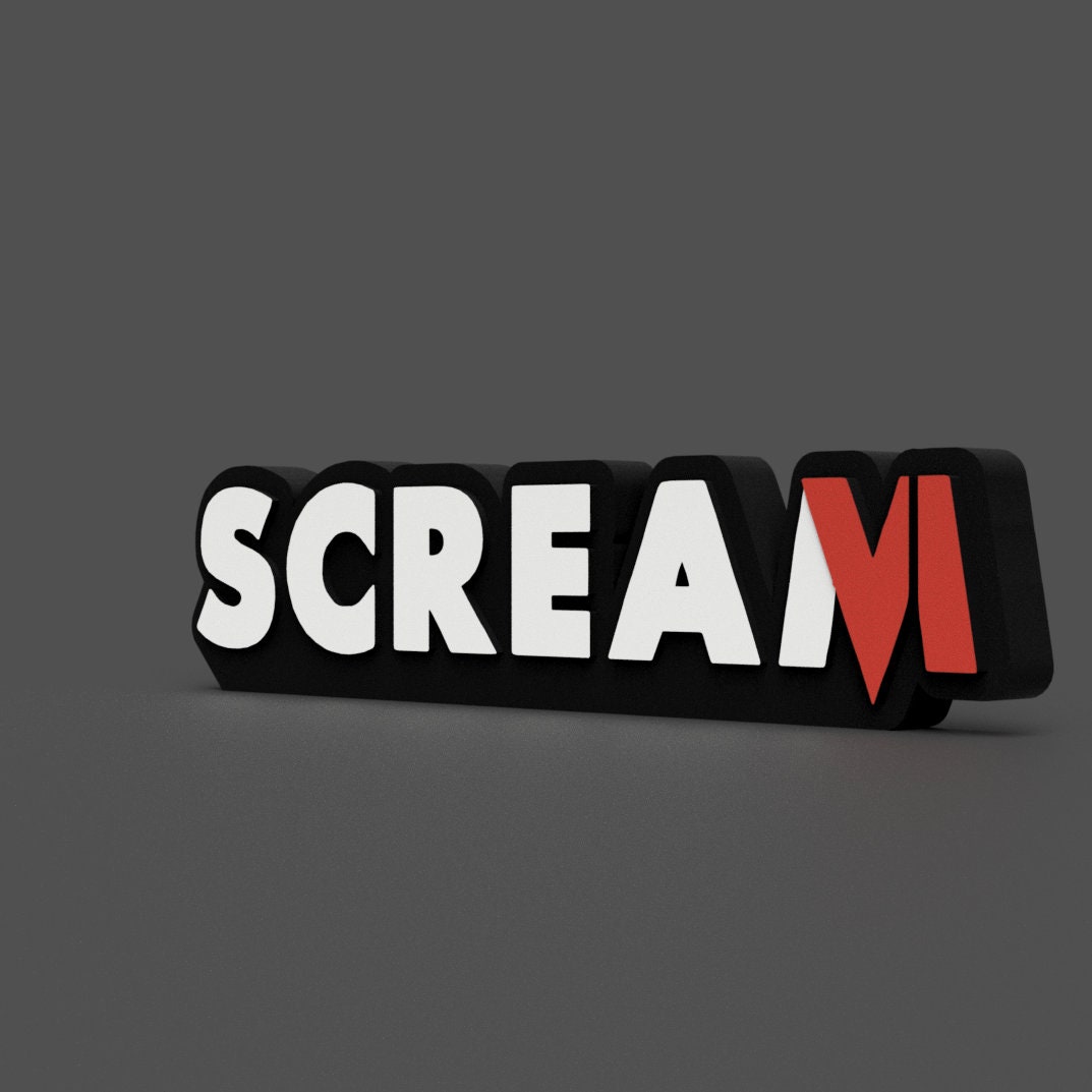 3D Printed Scream Movie Logo Desk Sign Must-have Horror Decor for Film ...