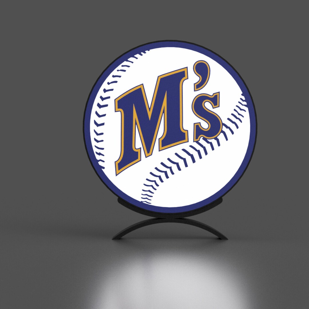 Seattle Mariners Old School Logo LED Lamp Retro Style Night Light With ...