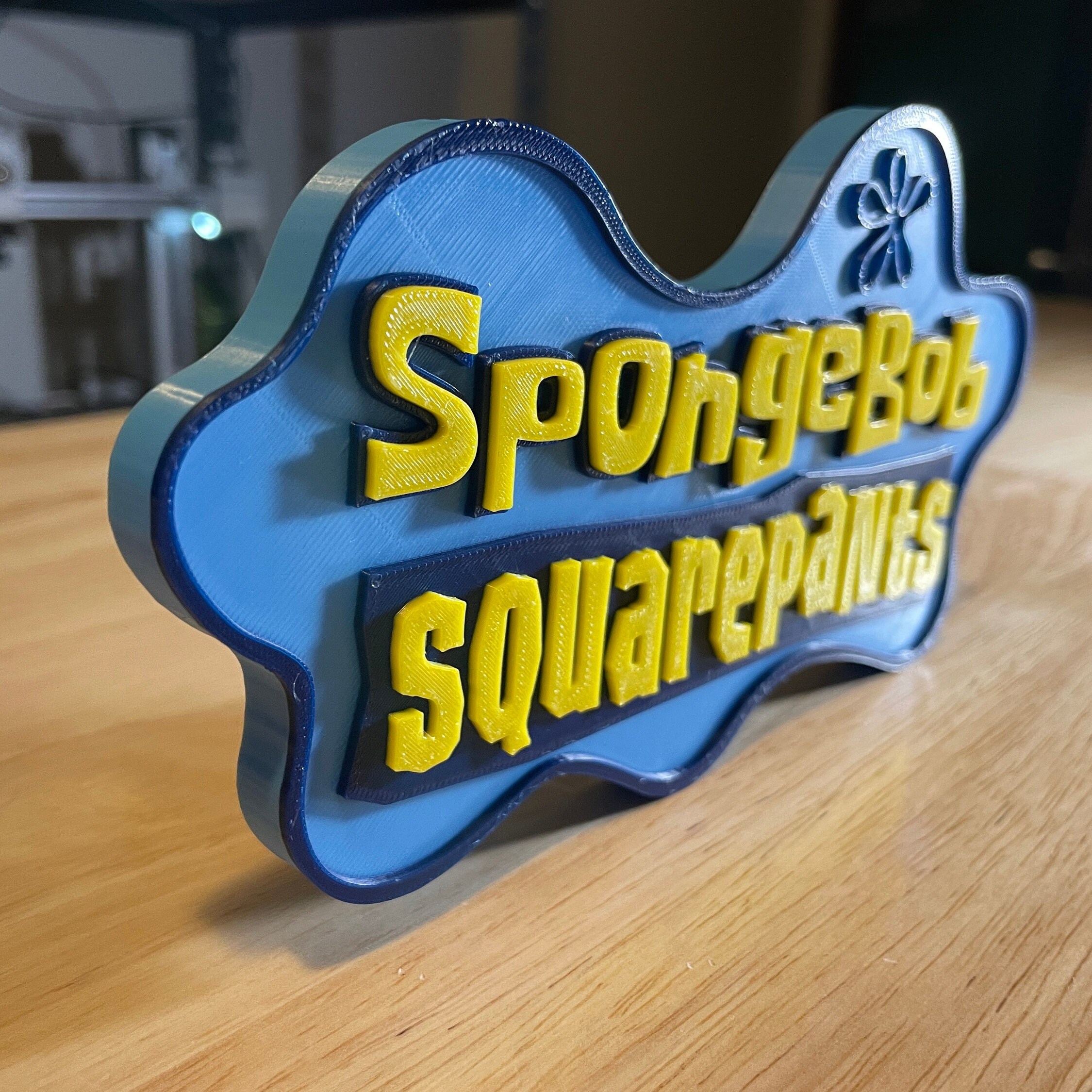 Spongebob Squarepants 3D Printed Logo Desk Sign Perfect for Fans ...