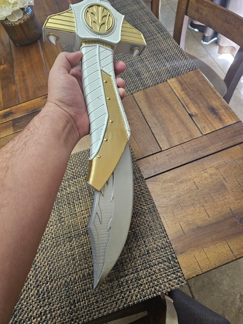 3D Printed White Ranger Sword SABA White Tiger Sword - Etsy UK