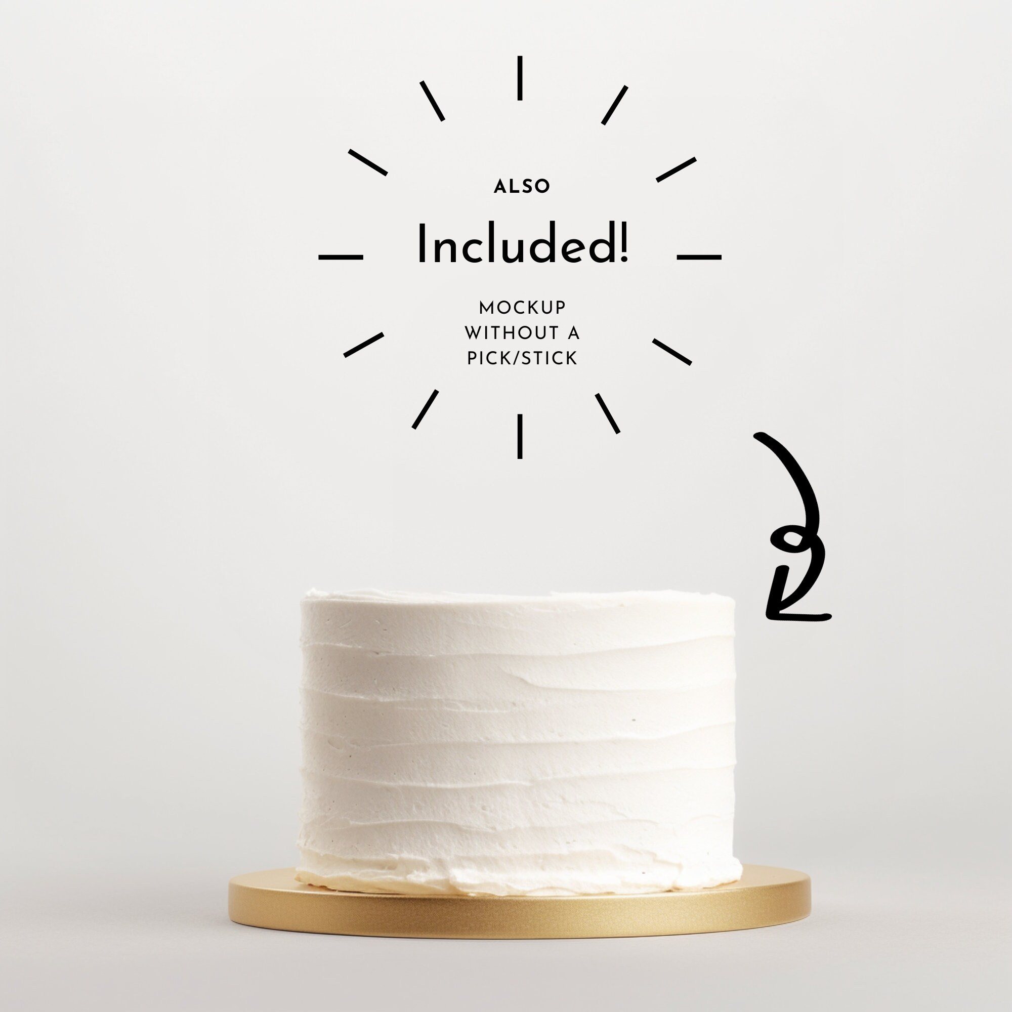 Minimalist Cake Topper Mockup, Cake Topper Mockup, Cake Mockup ...