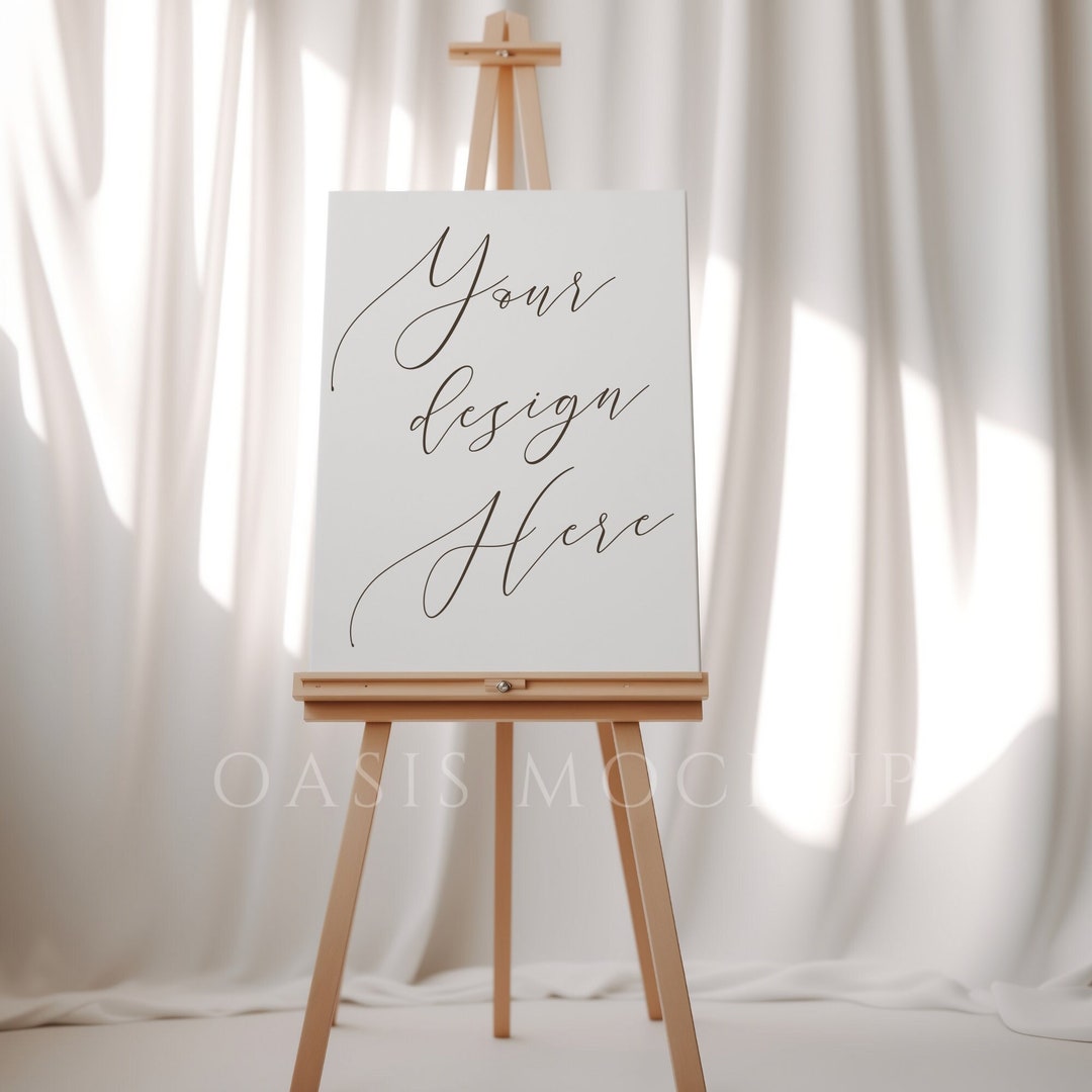 Easel Mockup, Easel Sign Mockup, Bridal Shower Sign Mockup, Welcome ...
