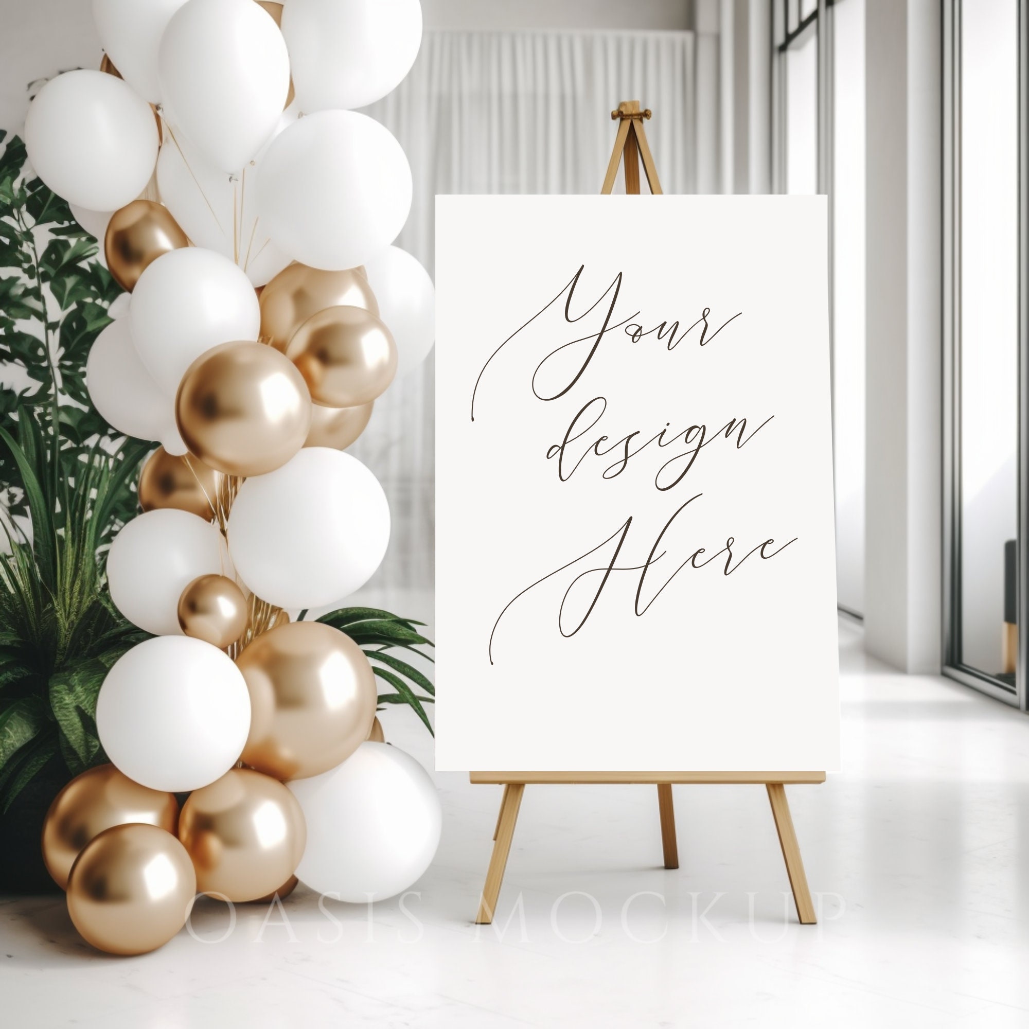 Easel Mockup, Easel Sign Mockup, Bridal Shower Sign Mockup, Welcome ...
