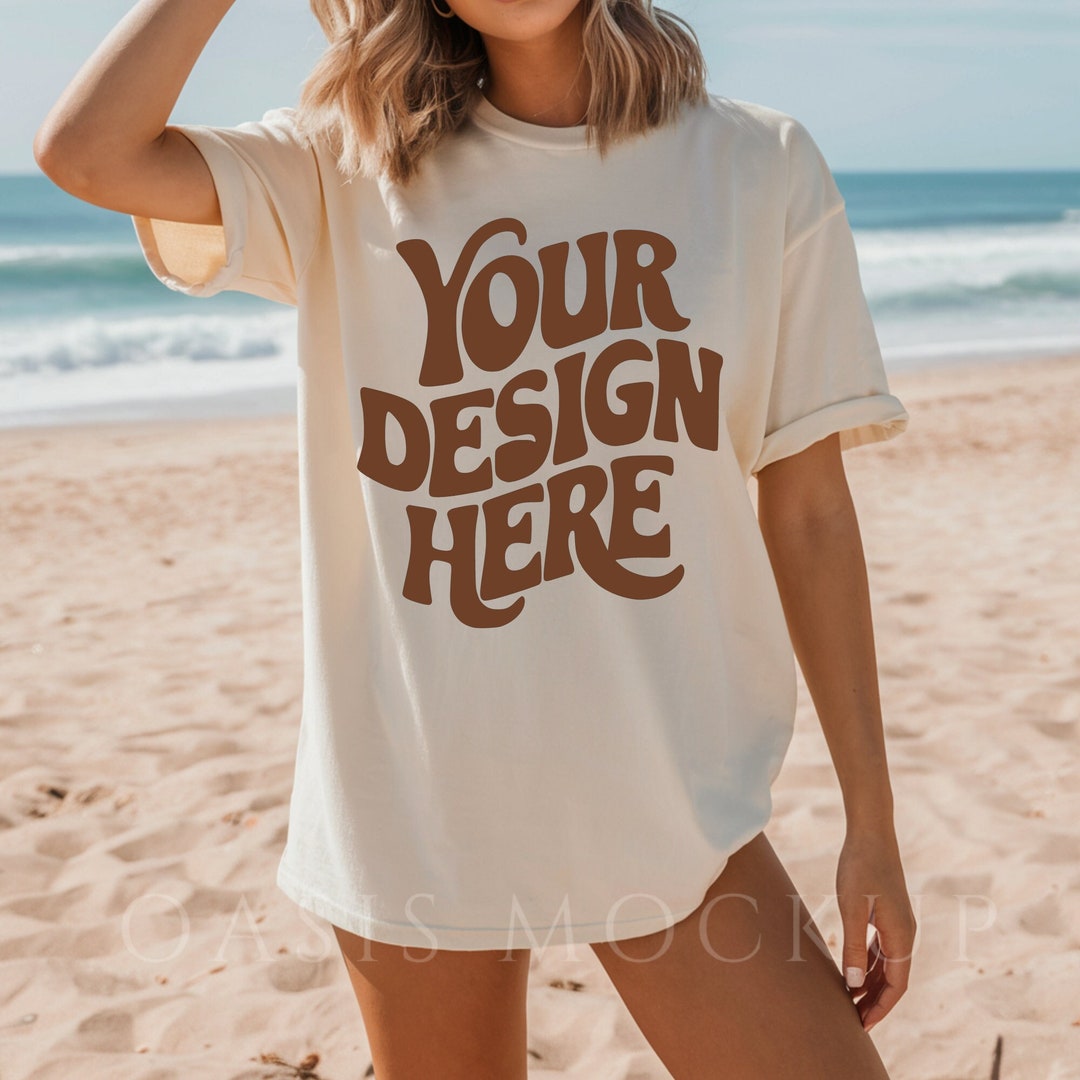 Bella Canvas 3001 Natural T-shirt Mockup, Natural Bella Canvas Shirt ...
