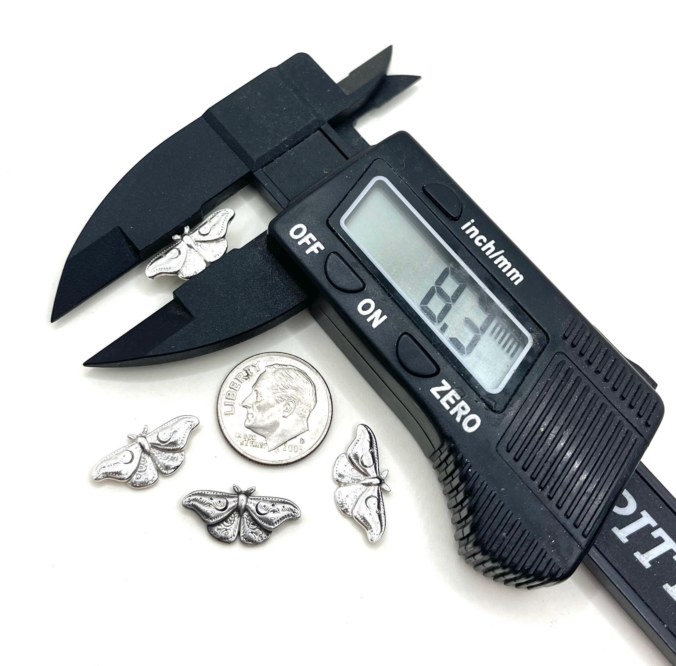 Sterling Silver Moon Moth Casting, 925 Jewelry Component - Etsy