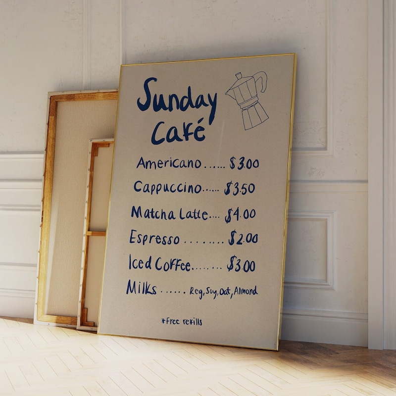 Cafe Poster - Etsy