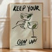Keep Your Gin up Poster, Gin and Tonic Cocktail Print, Retro Cocktail ...
