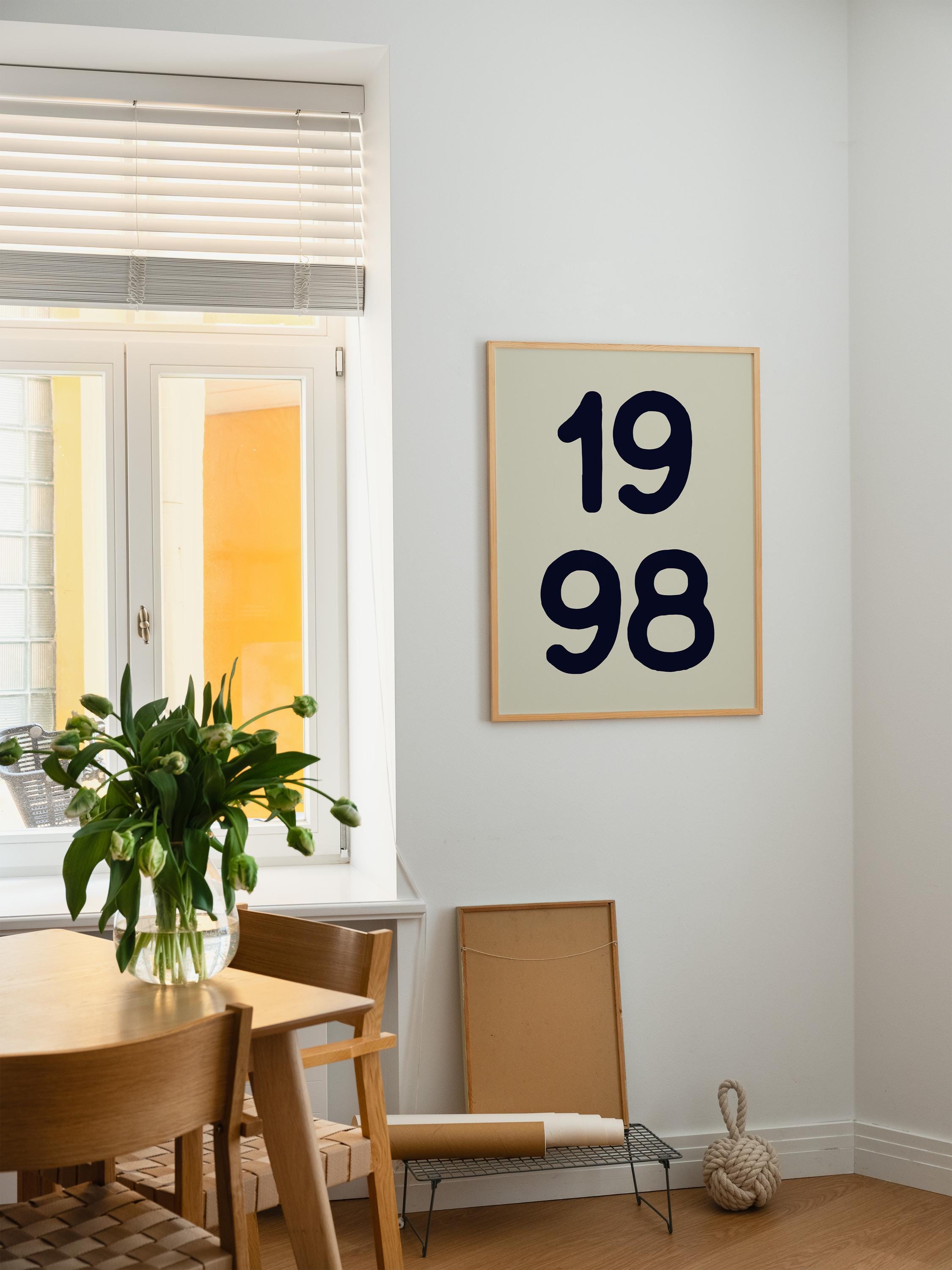 1998 Birth Year Print: Minimalist Typography Art (digital Download - Etsy