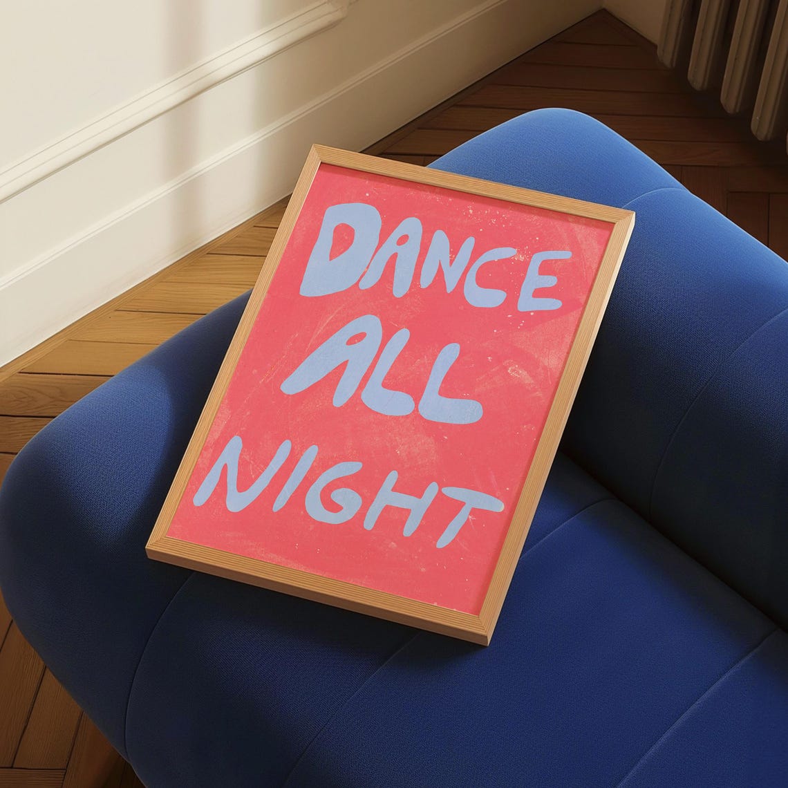 Dance All Night Print, Hand Drawn Print, Maximalist Poster, Typography ...