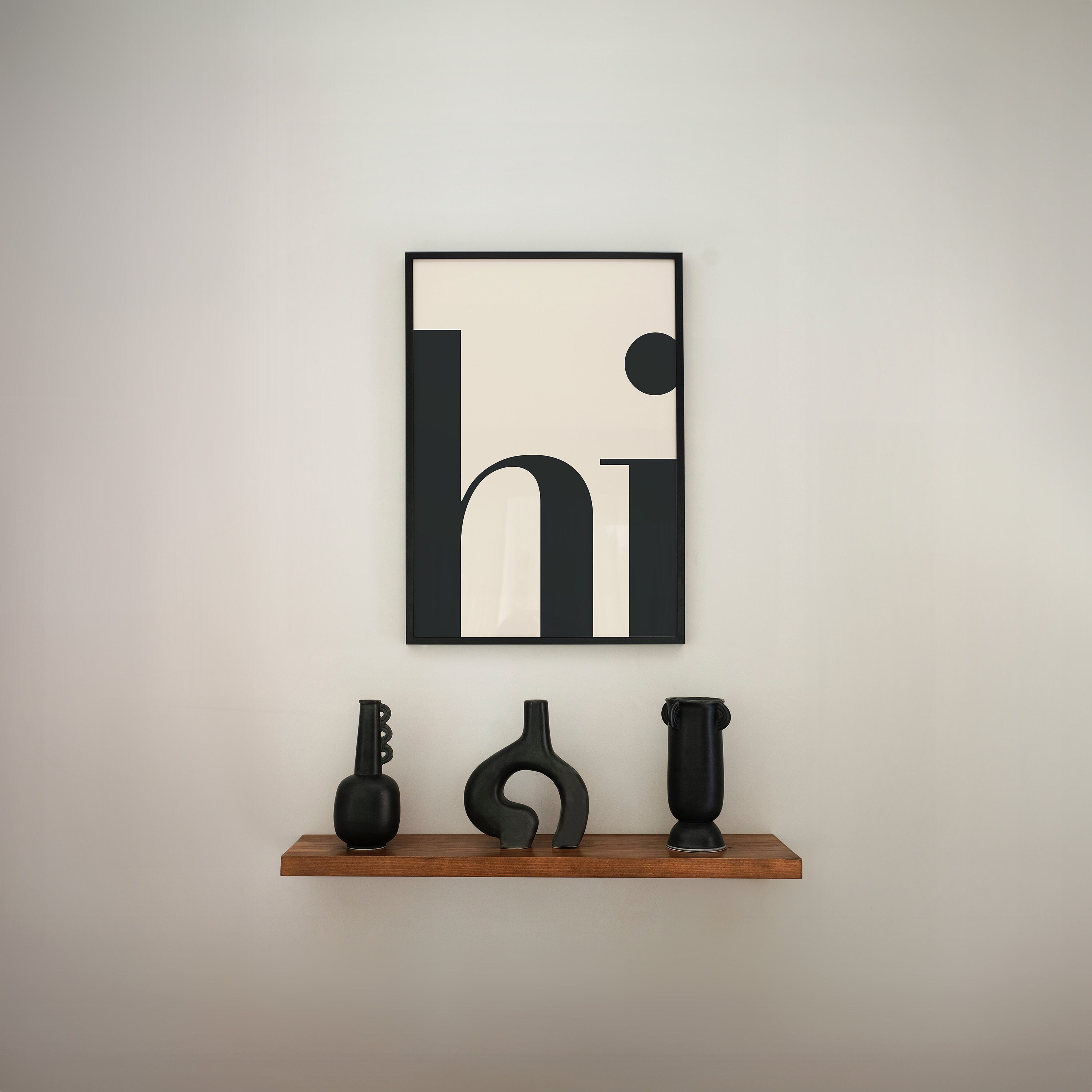 Hi Poster, Minimalist Wall Art, Hi Printable Wall Art, Typography Print ...
