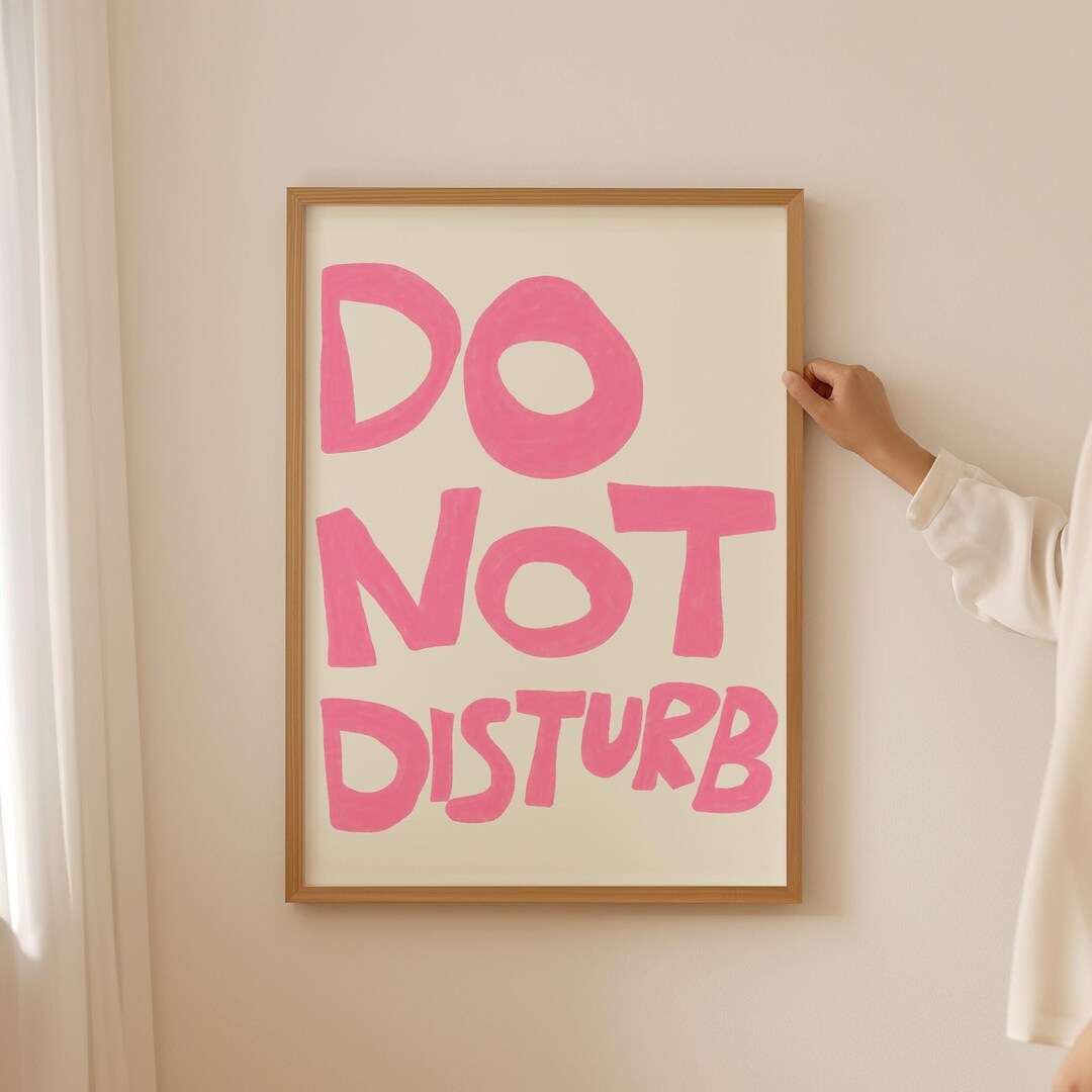 Do Not Disturb Print: Trendy Pink Bedroom Poster (digital Download) - Etsy