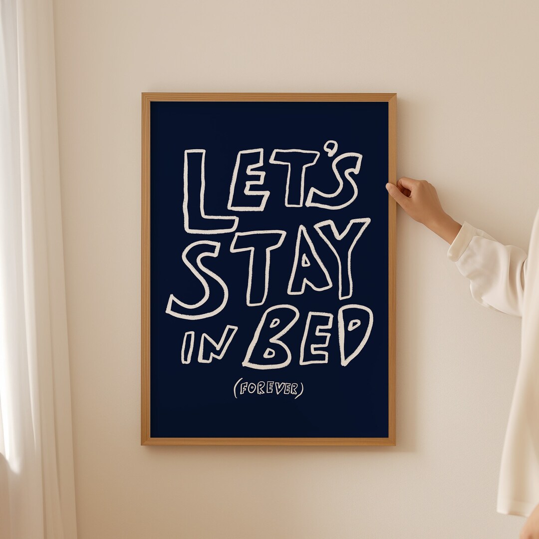 Let's Stay in Bed Print: Trendy Bedroom Wall Art (digital Download) - Etsy