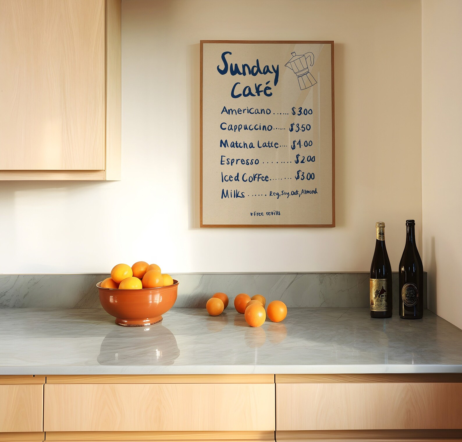 Sunday Cafe Poster, Caffe Poster, Coffee Sketch, Hand Drawn Coffee ...