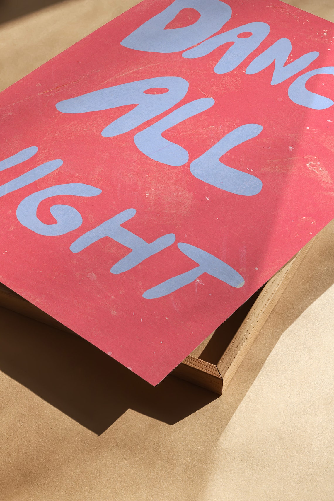 Dance All Night Poster, Hand Drawn Print, Maximalist Poster, Typography ...