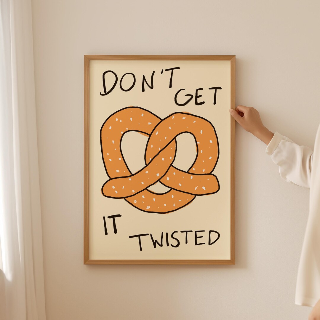 Pretzel Poster: Retro Food Pop Art Print (digital Download) - Etsy