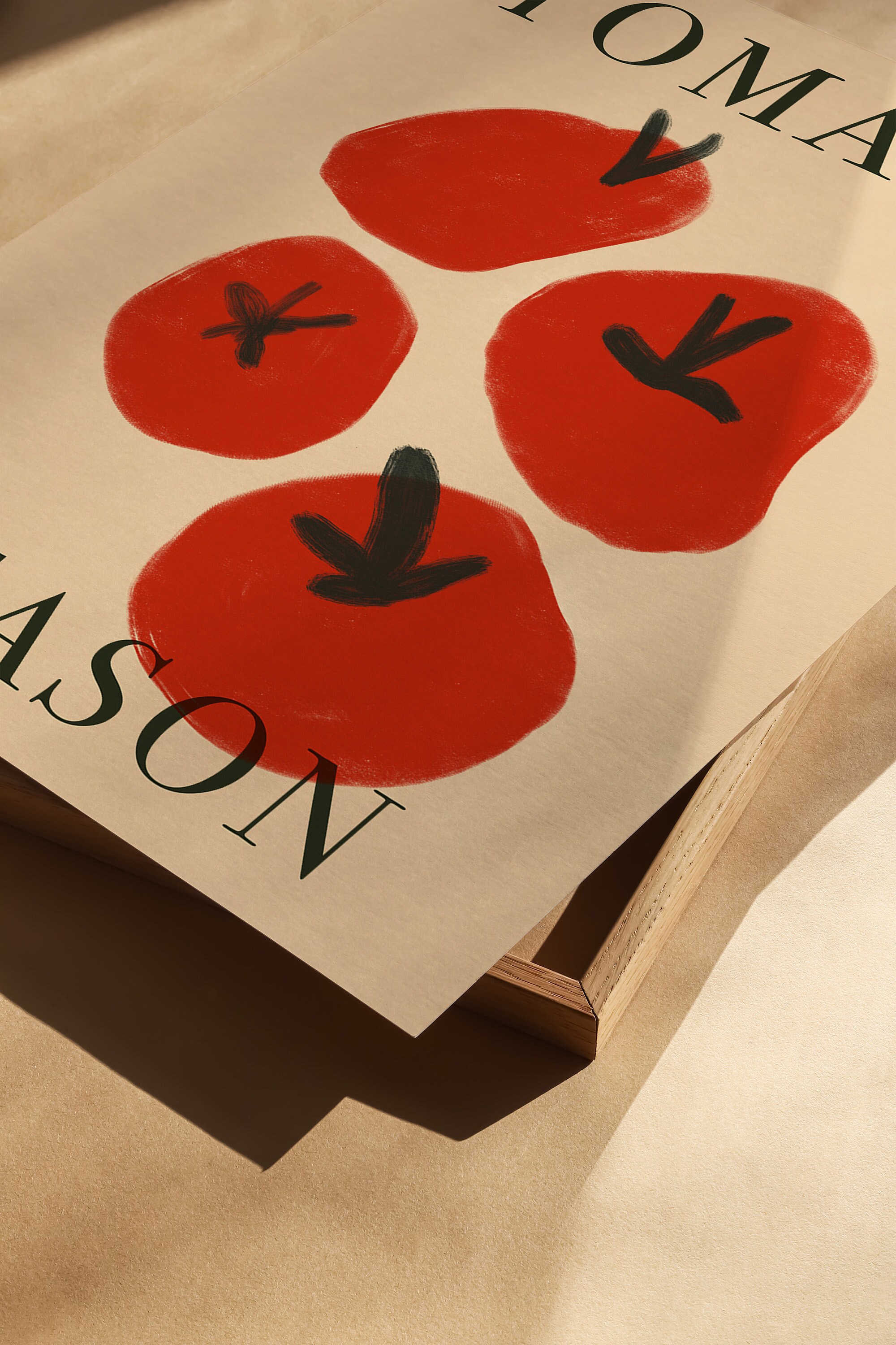 Tomato Season Poster, Tomato Print, Modern Kitchen Poster, Italian Food ...