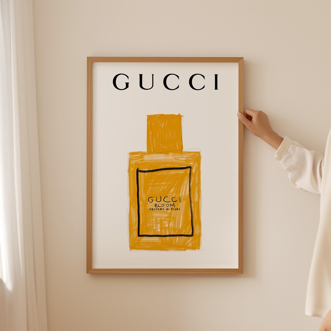 Gucci Perfume Poster, Luxury Fashion Poster, Coquette Poster, Hand ...