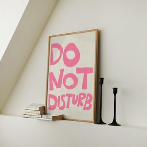 Do Not Disturb Print: Trendy Pink Bedroom Poster (digital Download) - Etsy