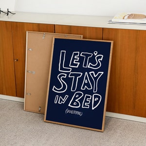 Let's Stay in Bed Print: Trendy Bedroom Wall Art (digital Download) - Etsy