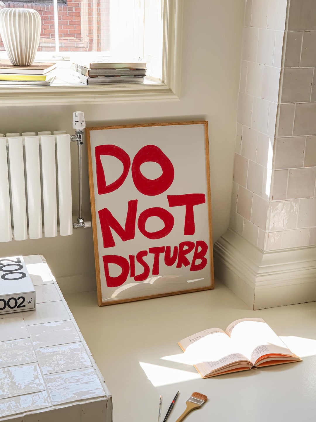 Do Not Disturb Print: Trendy Red Typography (digital Download) - Etsy