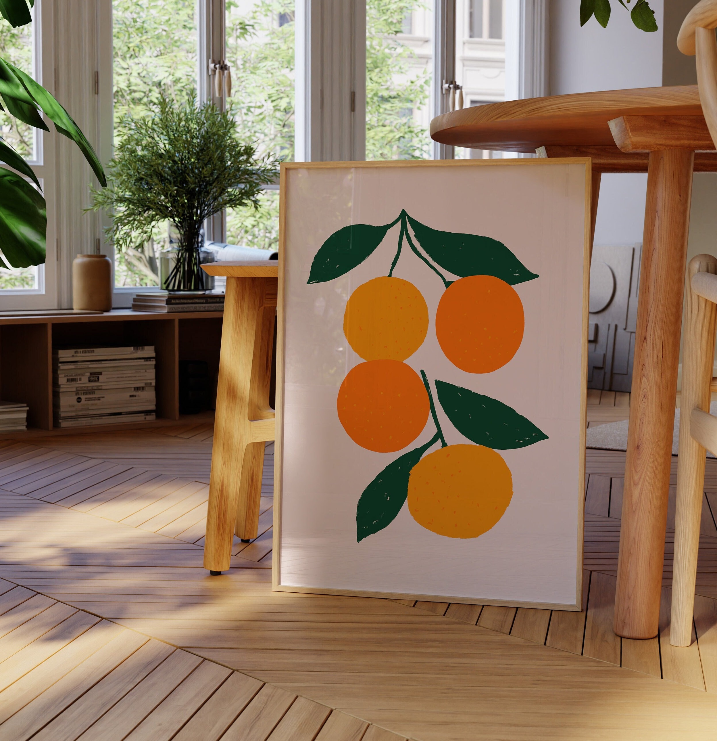 Oranges Art Print Kitchen Wall Art Fruit Poster Modern Art - Etsy