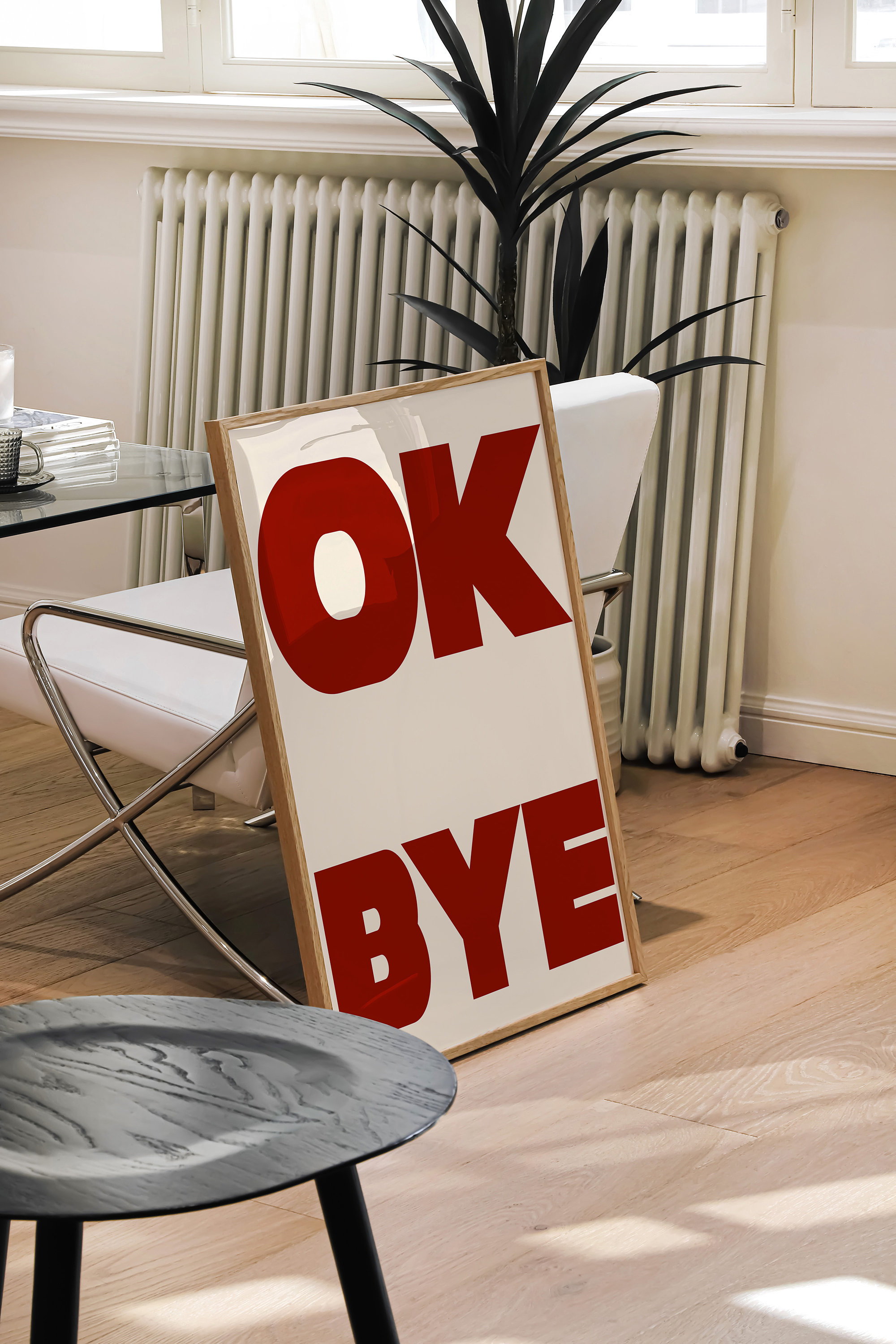 OK Bye Print: Bauhaus Style Typography Poster (digital Download) - Etsy