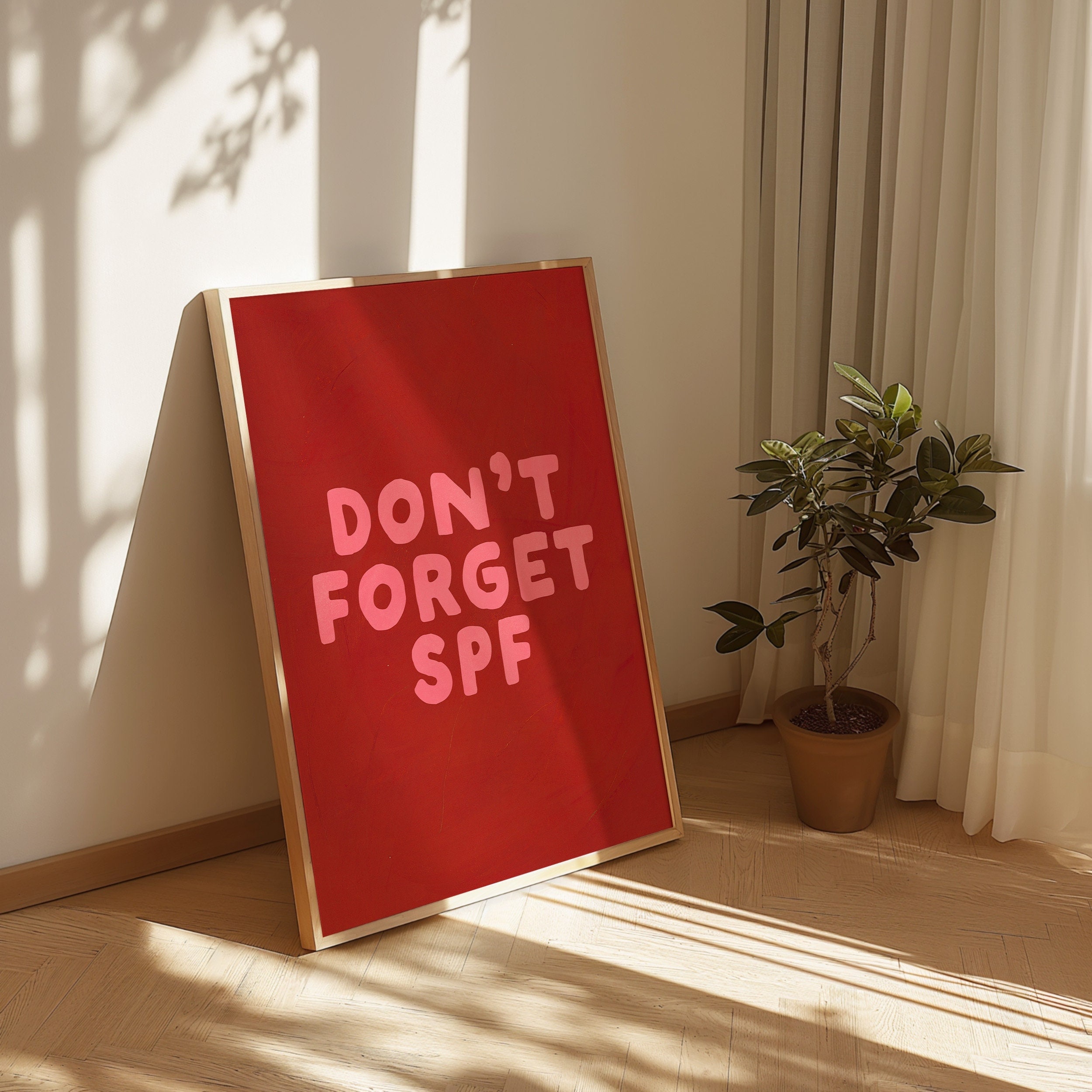 Don’t Forget Sunscreen Print, Typography Print, Cute Bathroom Print ...