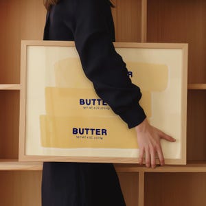 Butter Art Print, Modern Kitchen Decor, Horizontal Wall Art, Pop Art ...