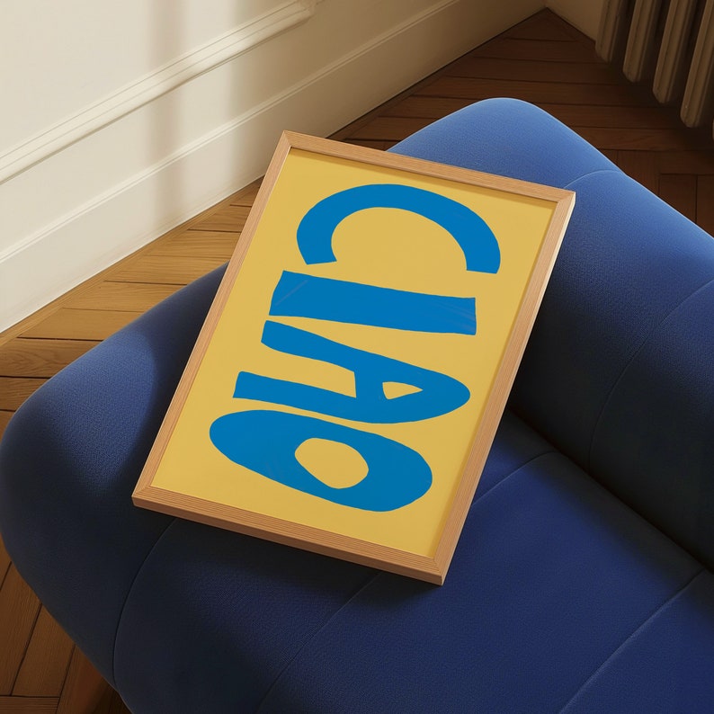 Ciao Poster, Typography Print, Italian Quote Print, Aesthetic Wall Art ...