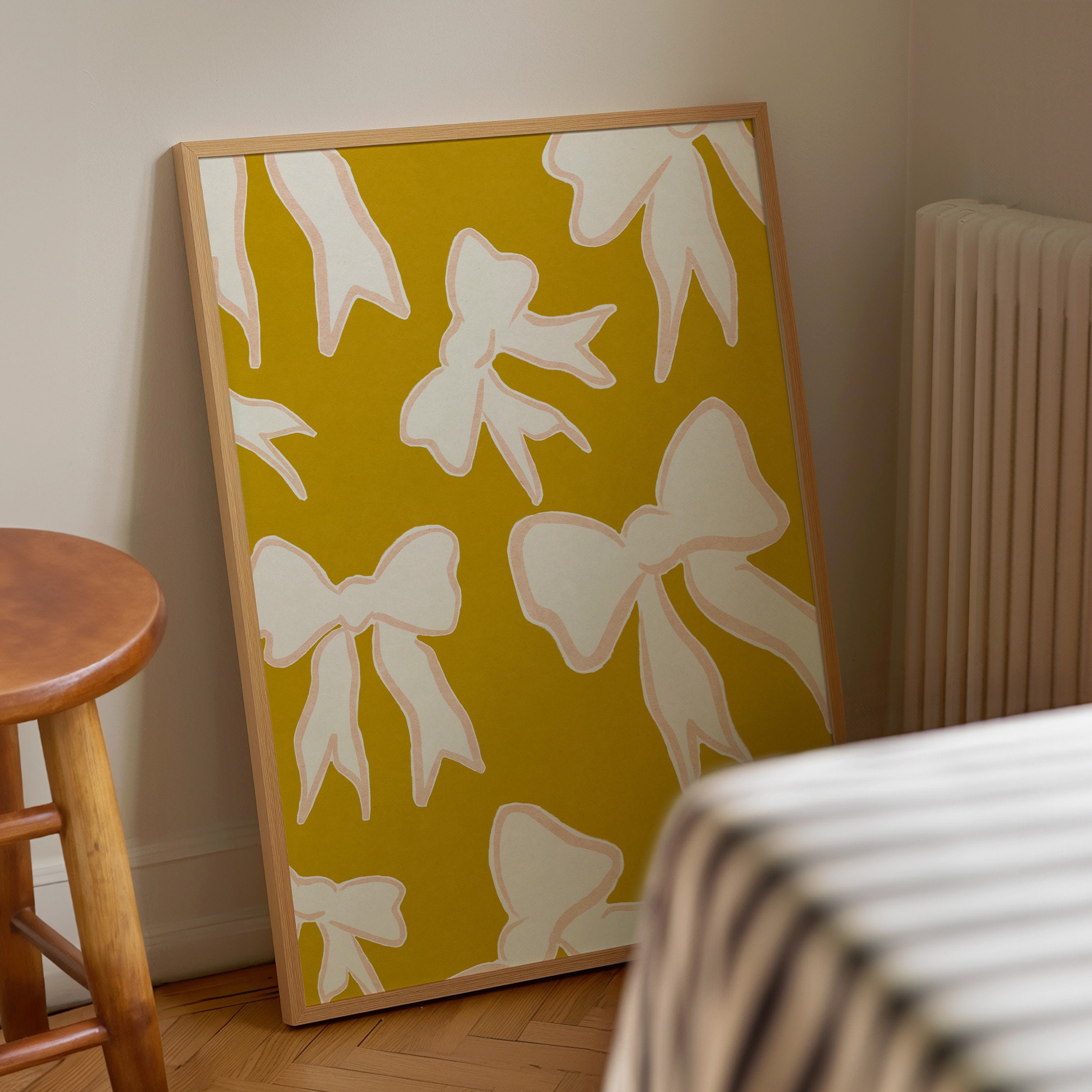 Pink Bow Poster, Coquette Poster, Trendy Print, Bows Wall Art, Cute ...