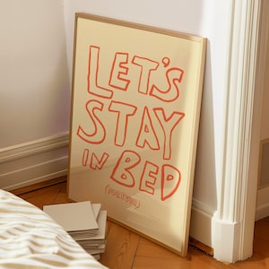 Let’s Stay in Bed Print, Mid Century Print, Bauhaus Print, Trendy ...