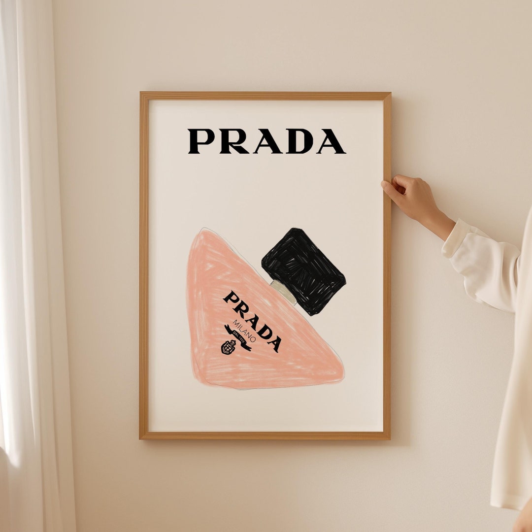 Prada Perfume Poster, Luxury Fashion Poster, Coquette Poster, Hand ...
