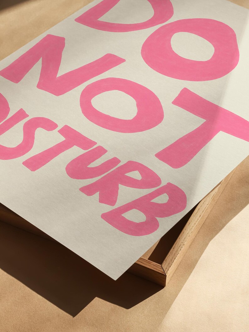 Do Not Disturb Print: Trendy Pink Bedroom Poster (digital Download) - Etsy