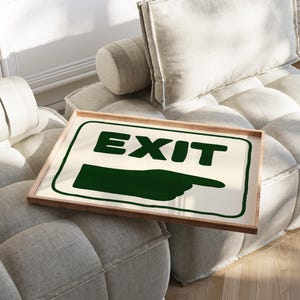 Exit Print, Mid Century Print, Entryway Wall Art, Dramatic Exit Print ...