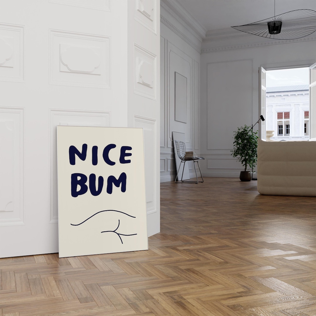 Nice Bum Print: Trendy Bathroom Typography Poster (digital Download) - Etsy