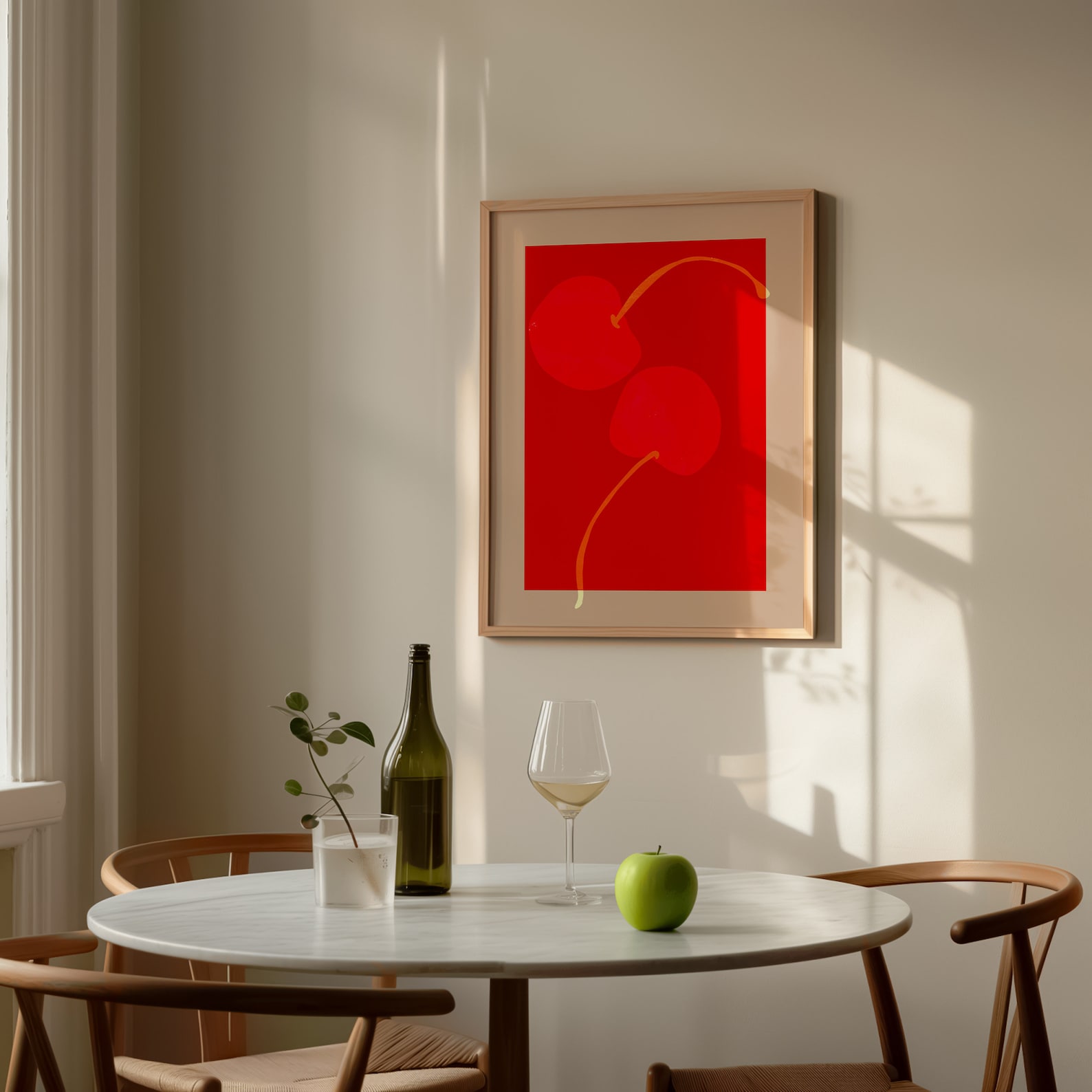 Cherries Print, Red Cherry Poster, Mid Century Print, Trendy Wall Art ...