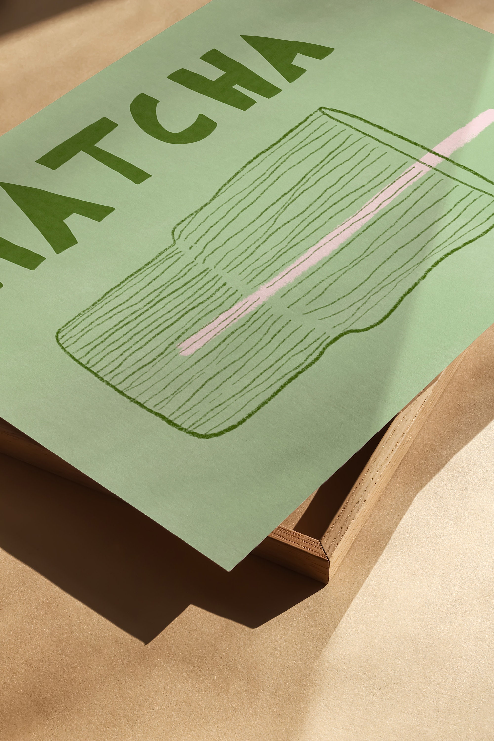 Matcha Poster, Retro Drink Art, Caffe Poster, Matcha Latte Print ...