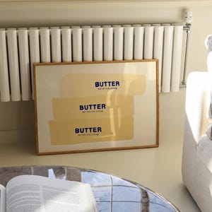 Butter Art Print, Modern Kitchen Decor, Horizontal Wall Art, Pop Art ...