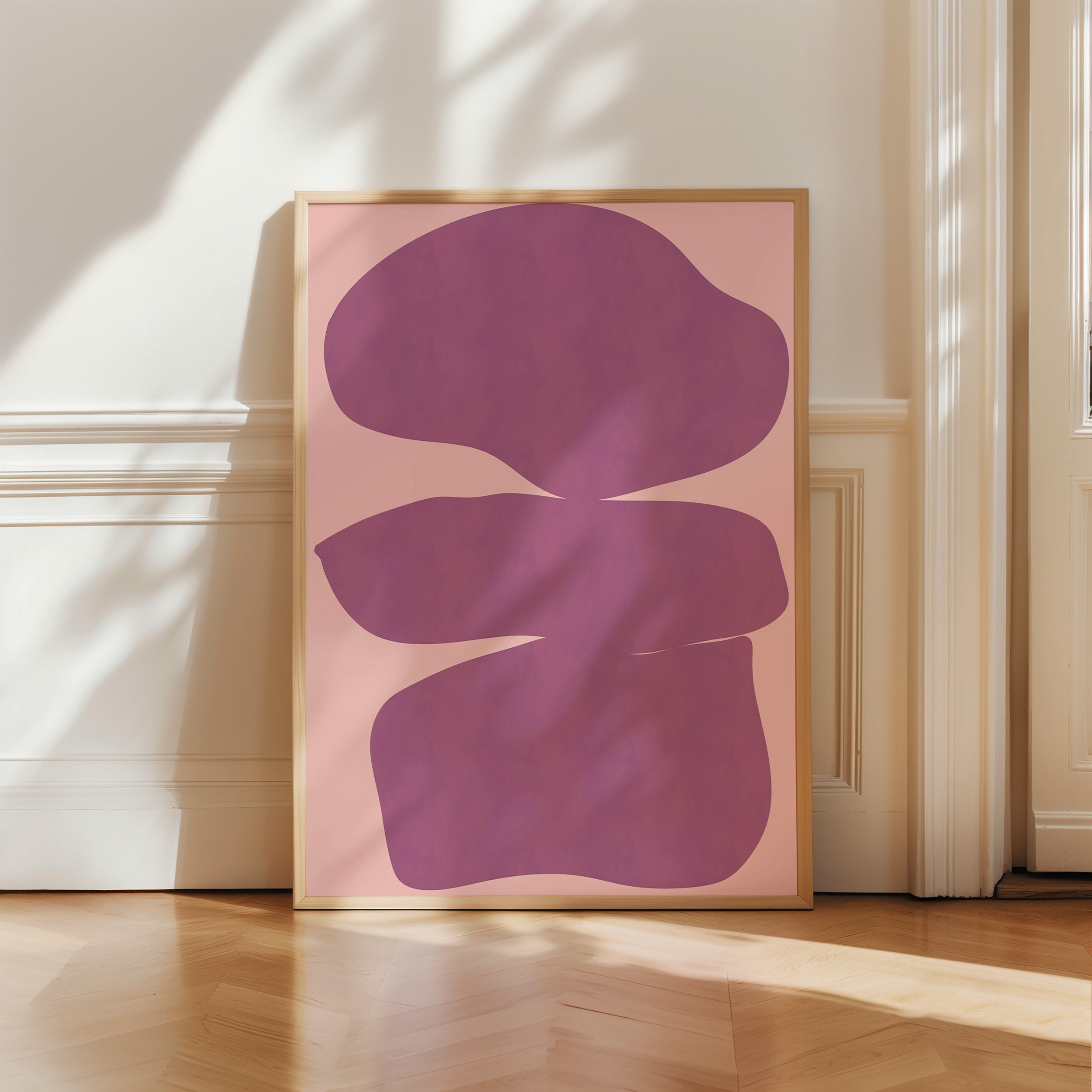 Pink Abstract Art, Contemporary Art Print, Pink and Purple Print ...