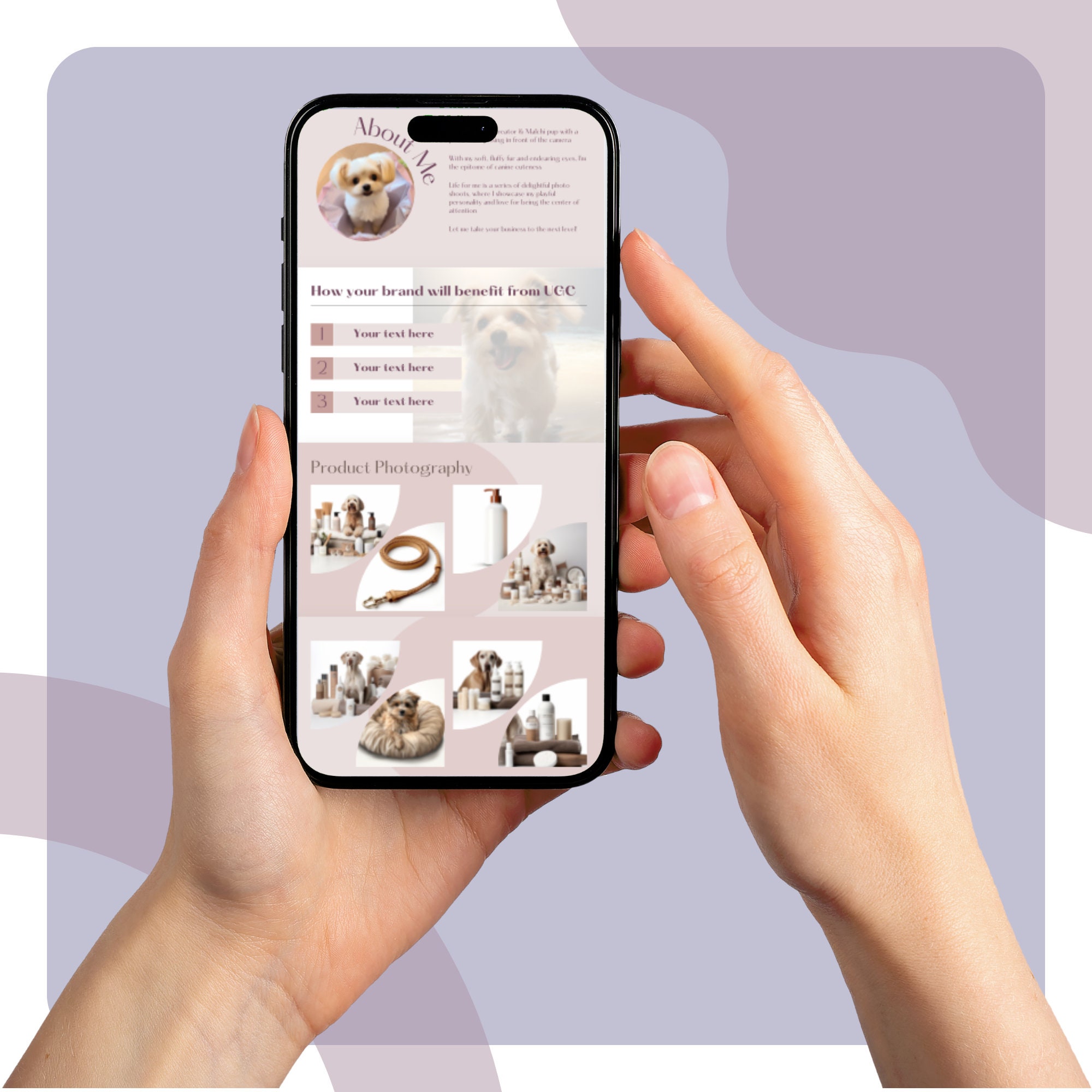 UGC Portfolio Template for Pets | Modern Canva Website Template ...