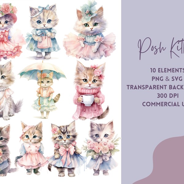 Kitty Clip Art - Etsy