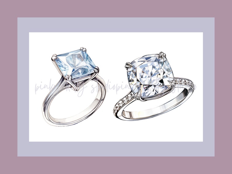Diamond Engagement Ring Clip Art | Clipart Diamond | Clipart Wedding ...