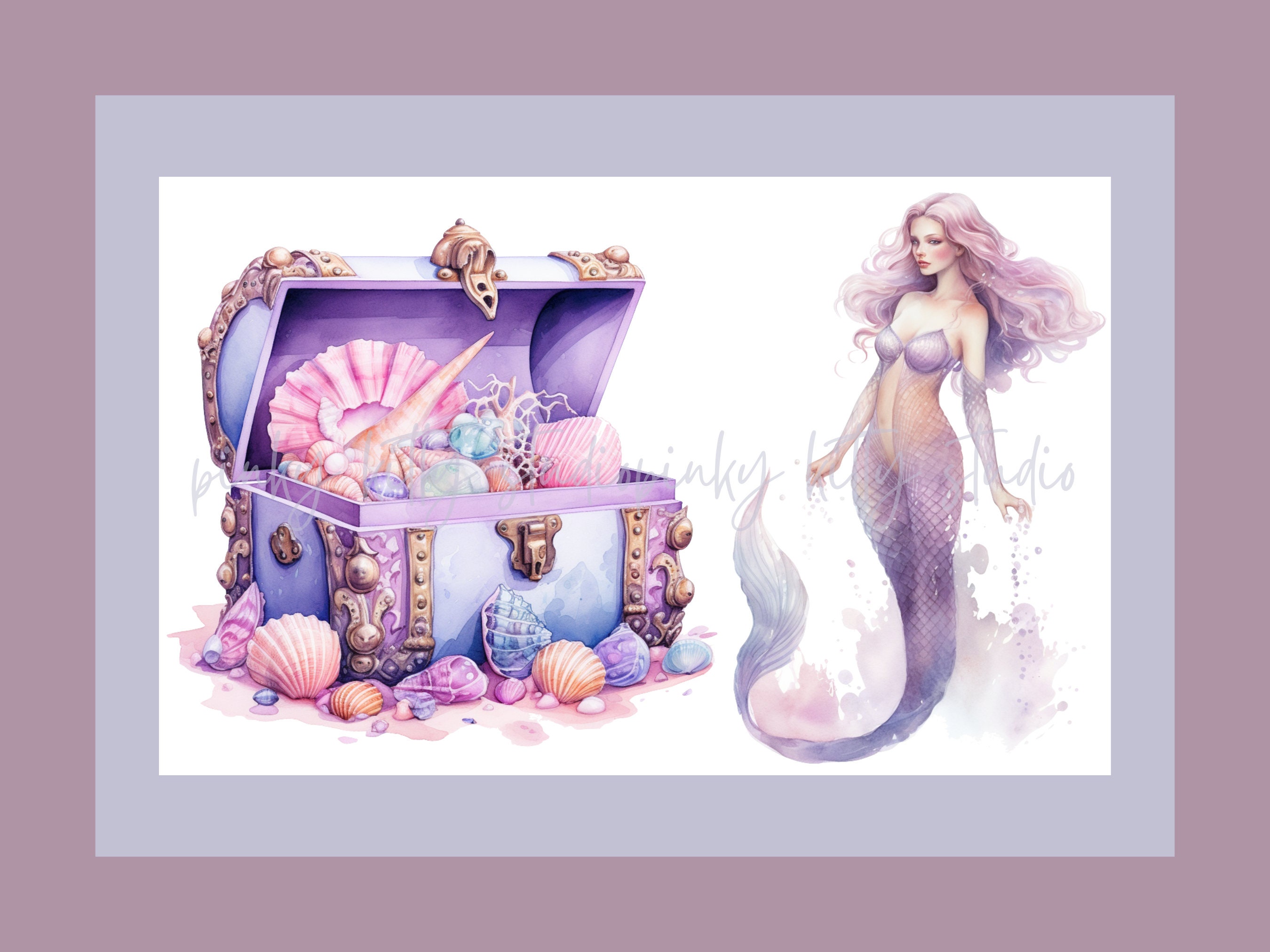 Pirate PNG Clipart Nautical Watercolor Mermaid Clip Art for Card Making ...
