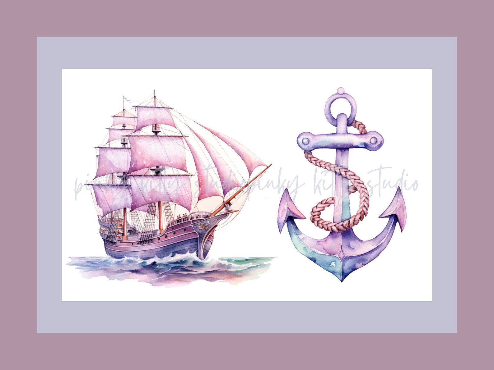 Pirate PNG | Clipart Nautical | Watercolor Mermaid Clip Art | for Card ...