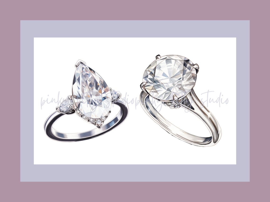 Diamond Engagement Ring Clip Art Clipart Diamond Clipart Wedding ...