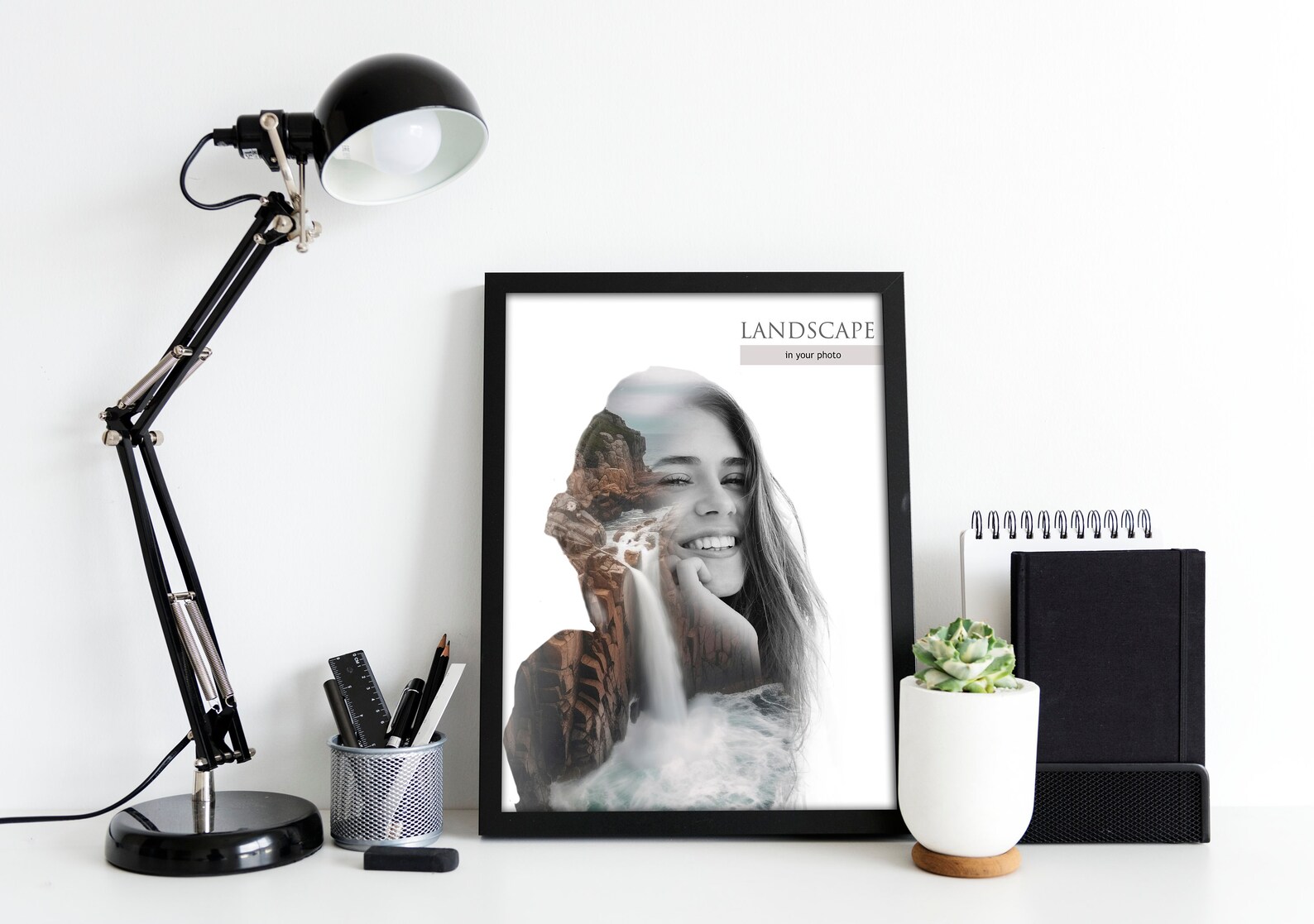 Unique Double Exposure Digital Art Portrait, an Extraordinary Portrait ...