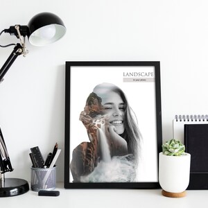 Unique Double Exposure Digital Art Portrait, an Extraordinary Portrait ...