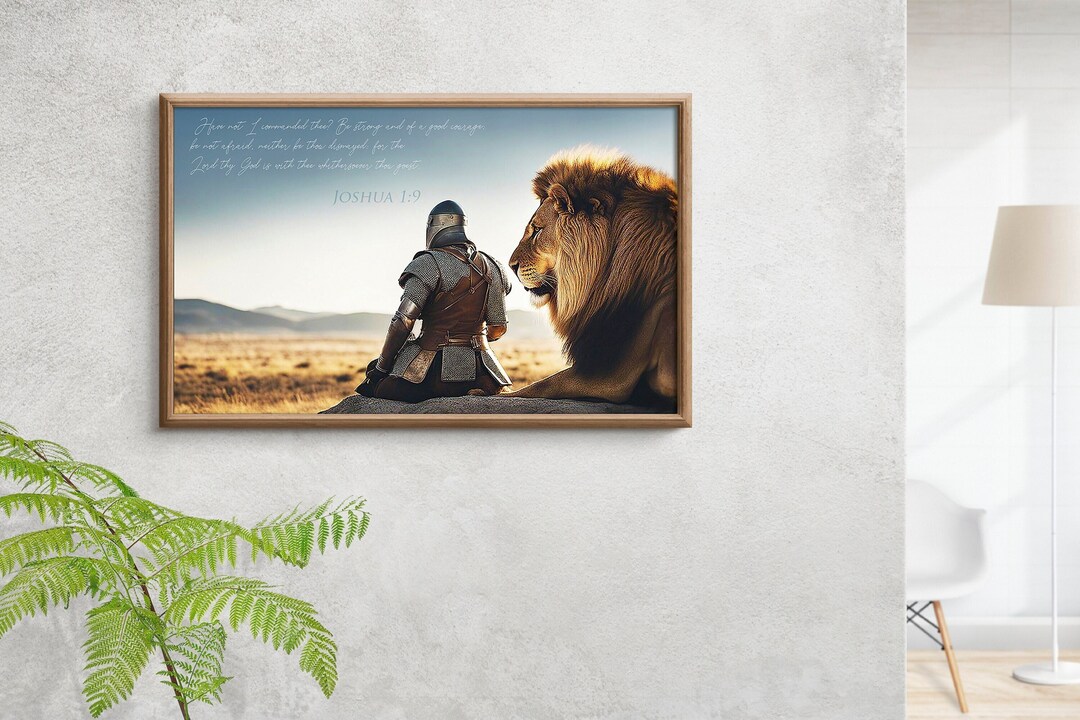 Lion of Judah Christian Art Print, Joshua 1:9 (digital Download) - Etsy