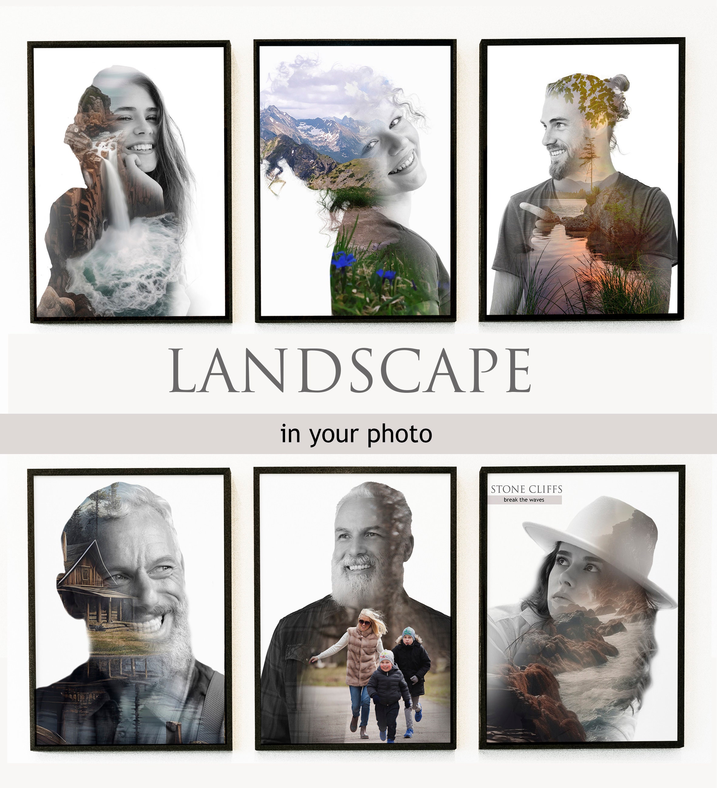 Unique Double Exposure Digital Art Portrait, an Extraordinary Portrait ...